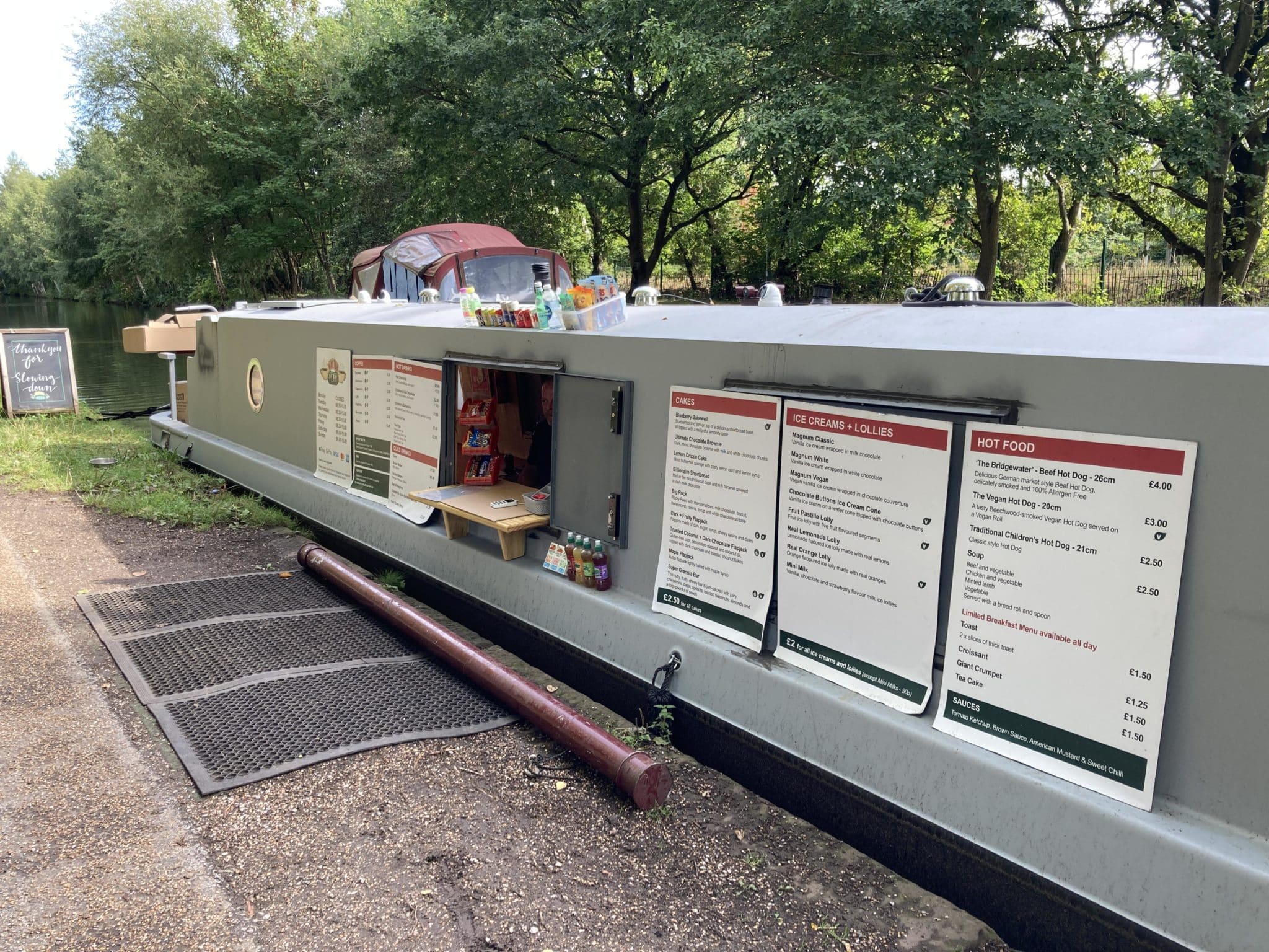 First look: Walton Perk's new £50k, 60ft narrowboat cafe - Sale Today